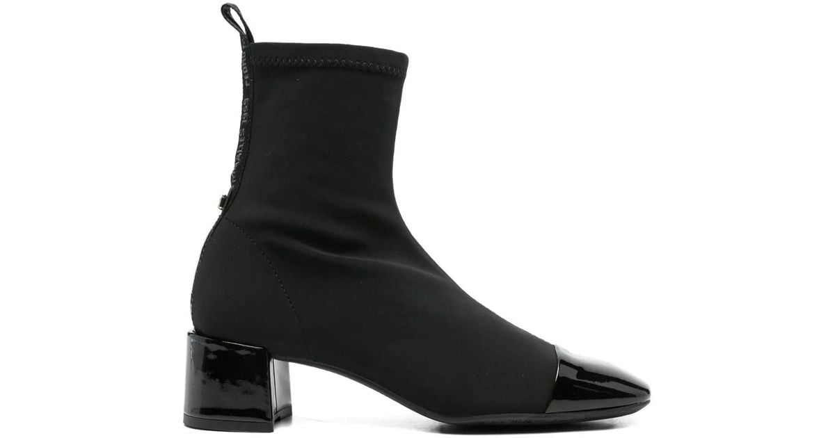 Pedro Miralles Cap-Toe Sock Boots in Black | Lyst UK