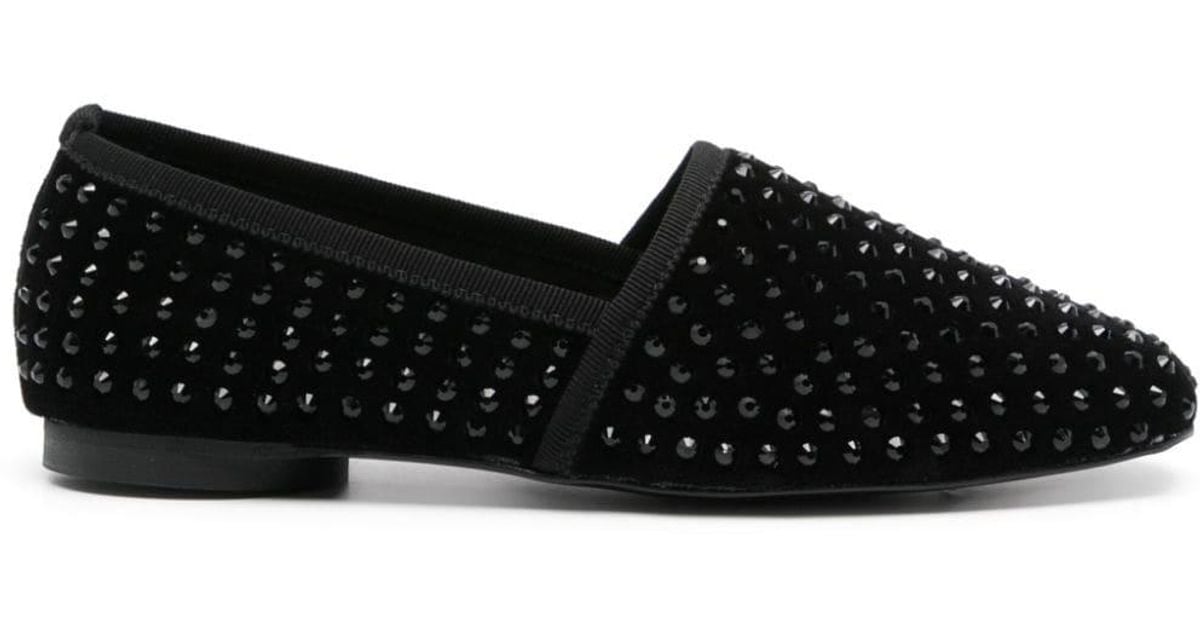 Castañer Rhinestone-Embellished Ballet Flats in Black | Lyst