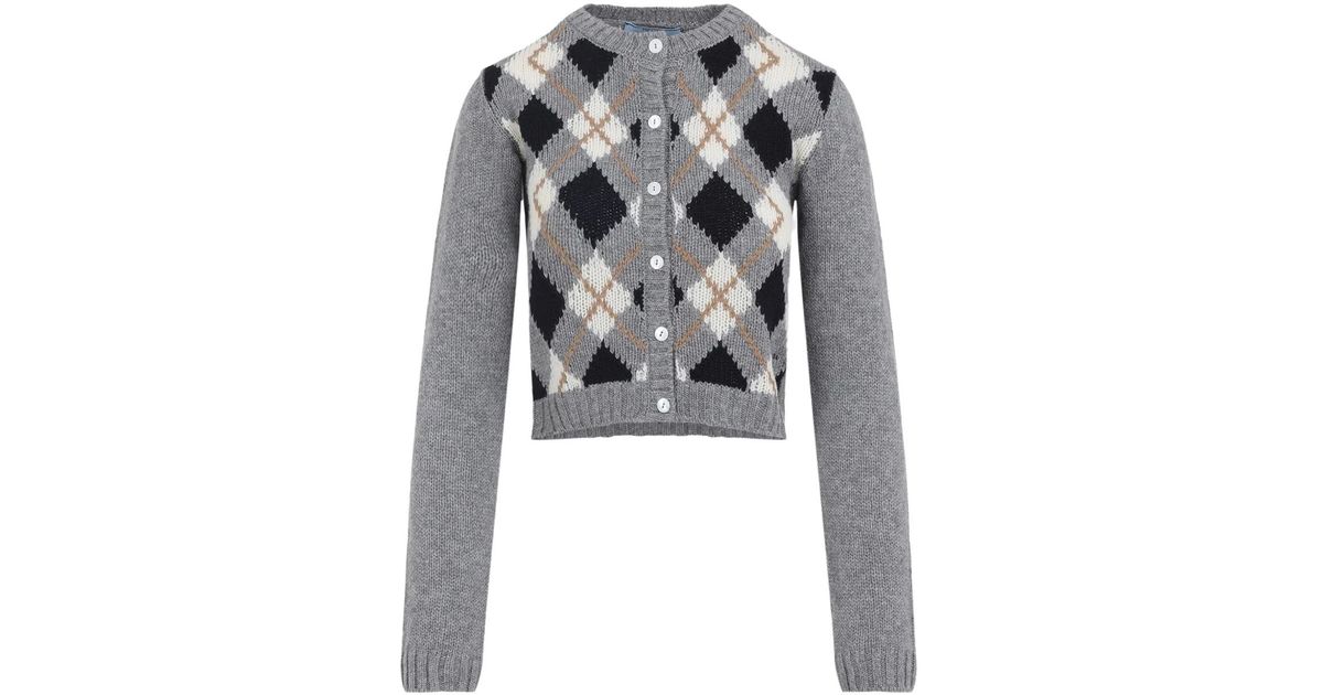 Prada Sweaters in Grey | Lyst UK