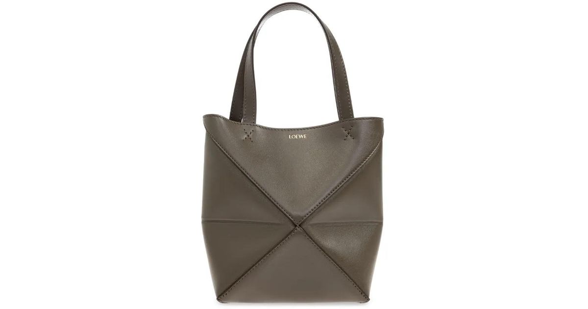 Loewe Puzzle Fold Tote Bag in Gray | Lyst