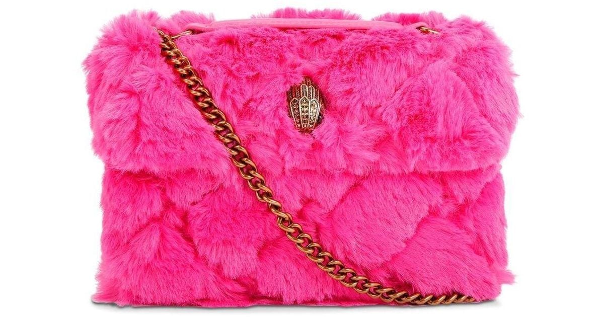 Kurt Geiger Kensington Faux-fur Crossbody Bag in Pink | Lyst