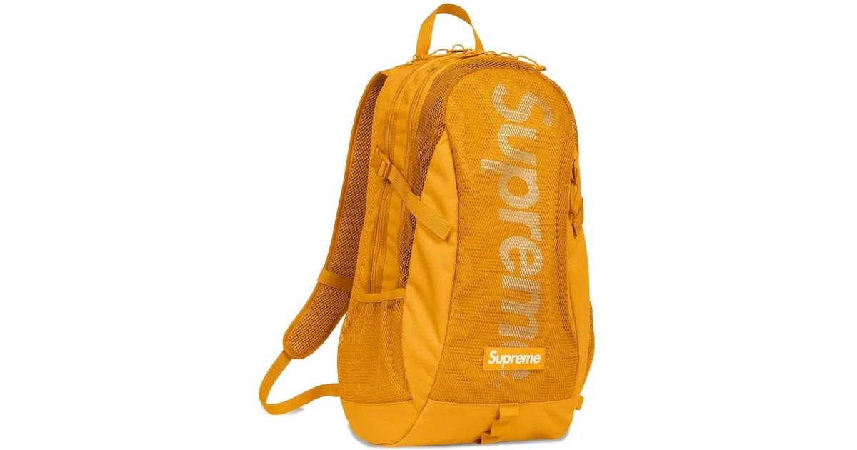 Supreme Mesh Backpack in Orange for Men | Lyst