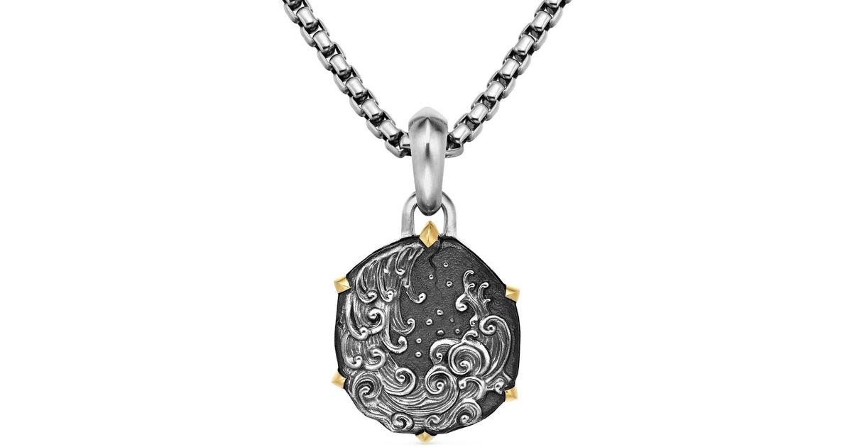 David Yurman 18Kt And Sterling Aquarius Amulet (33Mm) in Metallic for ...