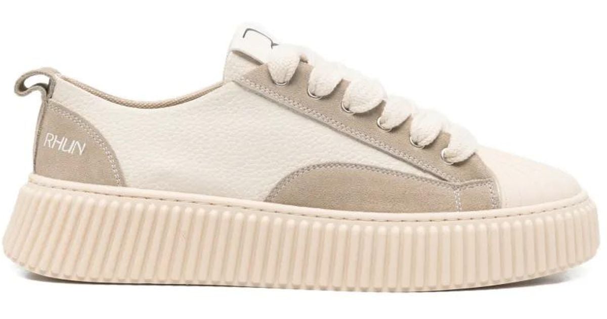 Rhun Logo-Detail Sneakers in Natural for Men | Lyst UK