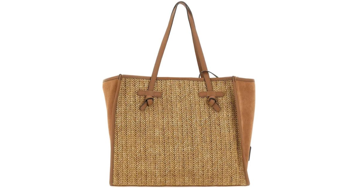 MARCELLA CLUB Marcella Handle Leather Shoulder Bag in Natural | Lyst UK