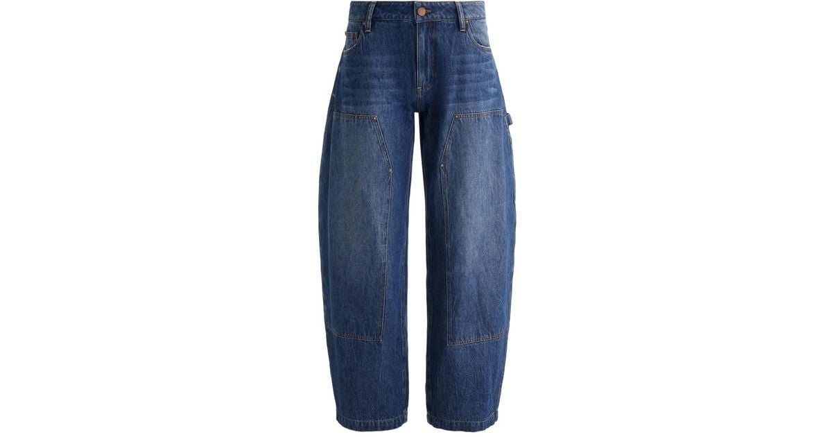 Alice + Olivia Andie Barrel-Leg Carpenter Jeans in Blue | Lyst UK