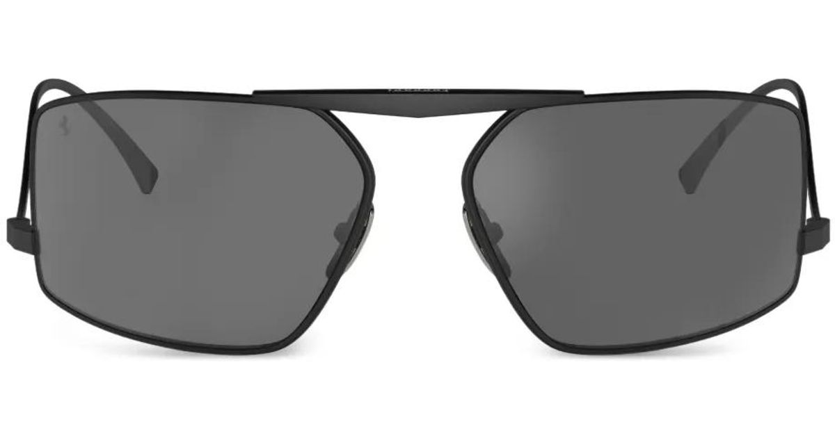 Ferrari Geometric-Frame Sunglasses in Gray | Lyst