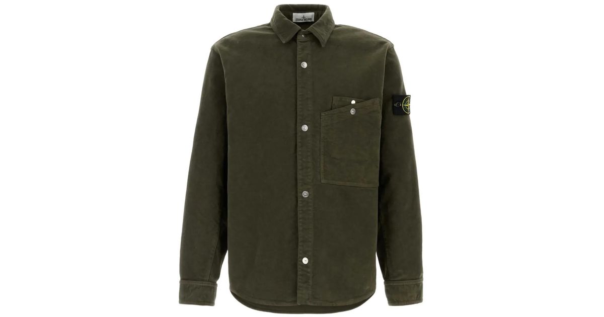 Stone Island Pocket Patch Shirt in Green for Men | Lyst UK