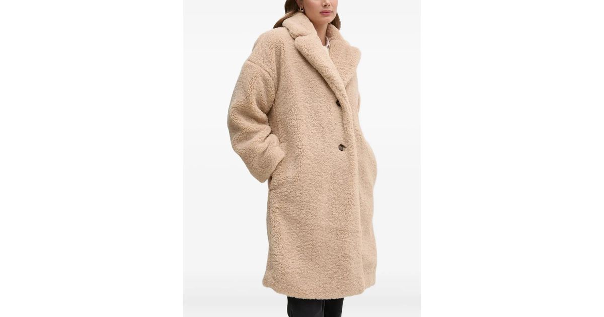 Barbour Ambani Teddy Coat in Natural | Lyst UK