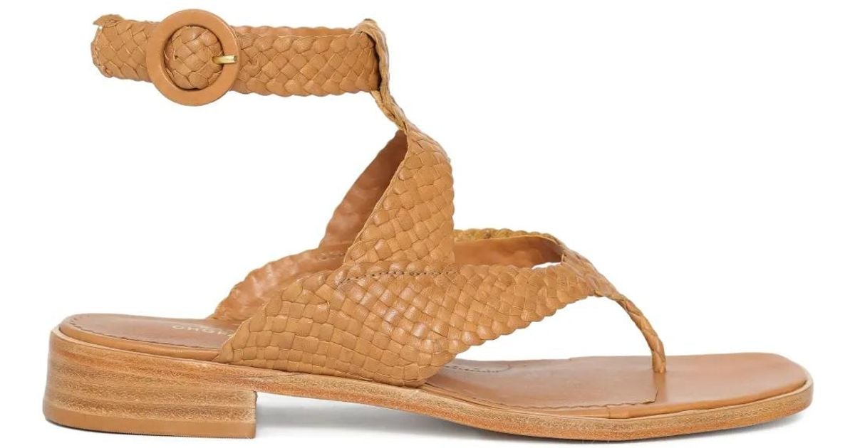 Sarah Chofakian Truffle Sandals in Brown | Lyst UK