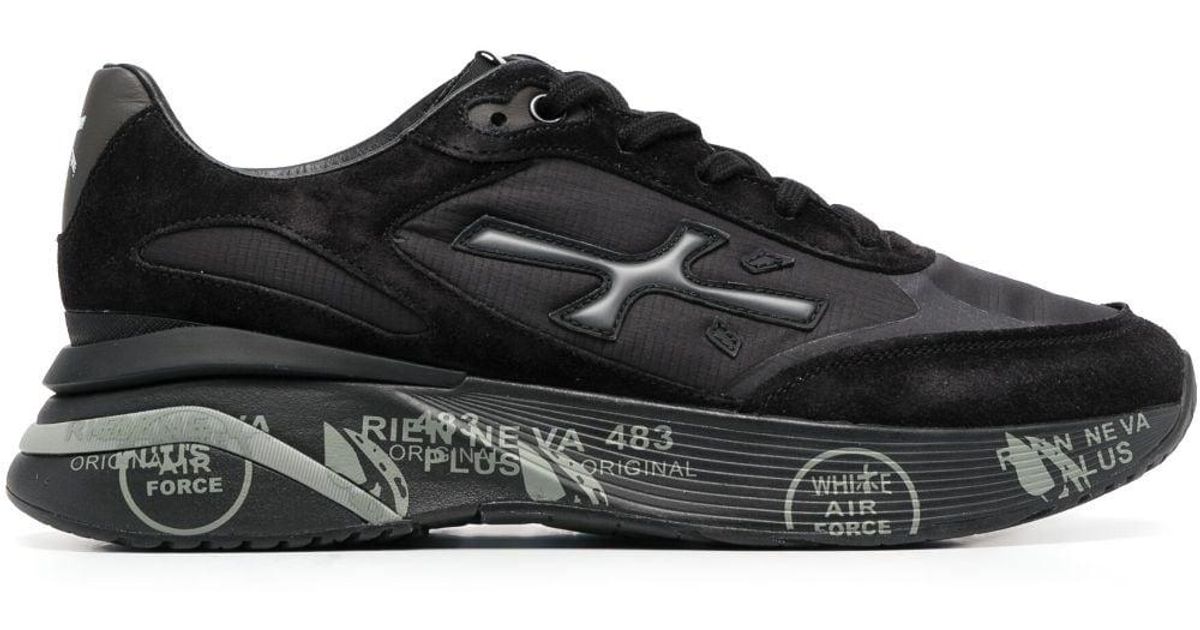 Premiata Moerun Panelled Sneakers In Black For Men Lyst
