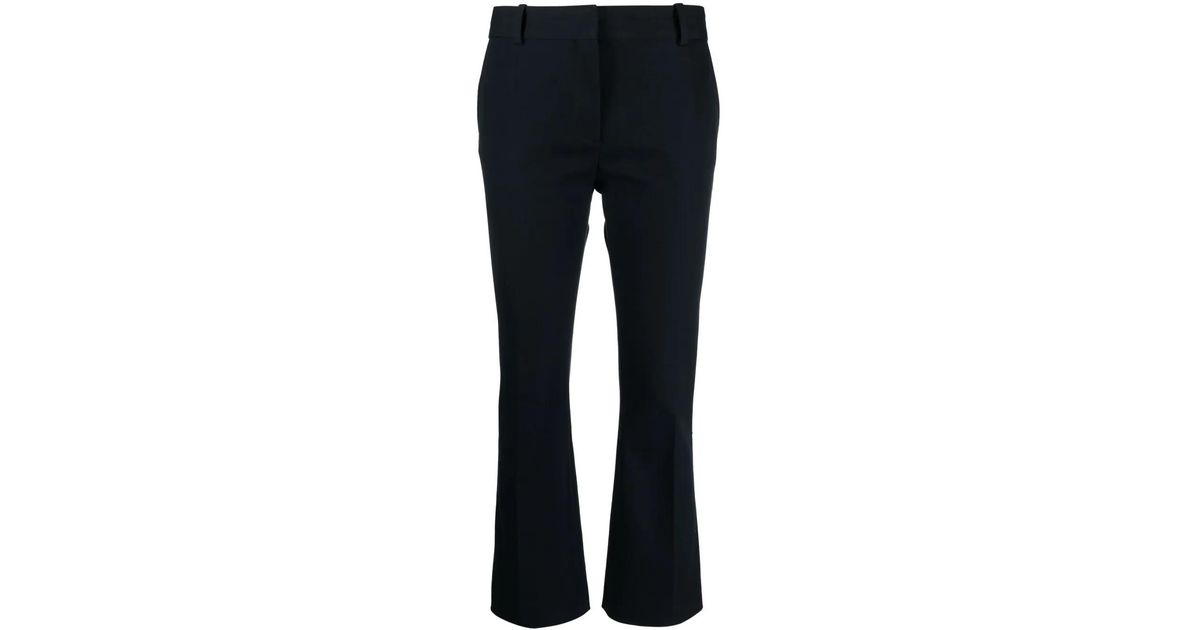 FRAME Le Crop Mini Boot Bootcut Trousers in Blue | Lyst