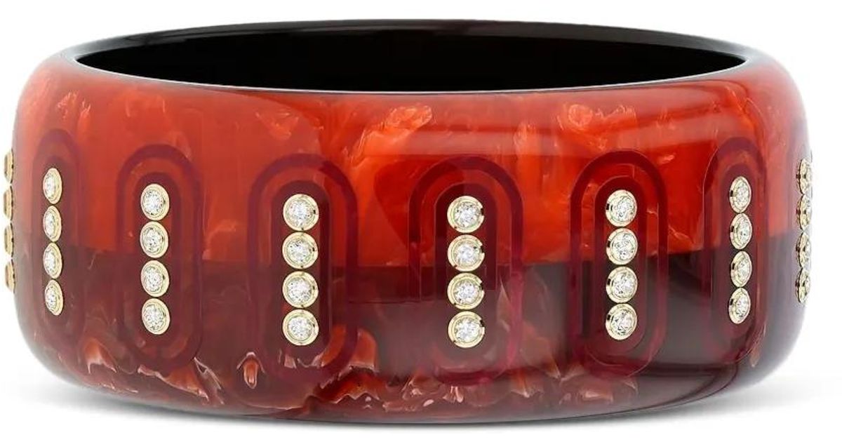 Mark Davis 18K Bakelite Topaz Bangle in Red | Lyst UK