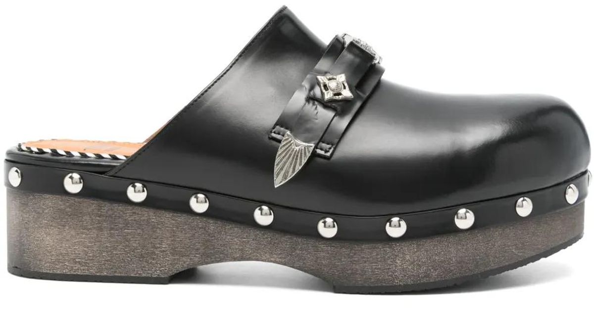 Toga Virilis Strap-Detail Clogs in Black for Men | Lyst