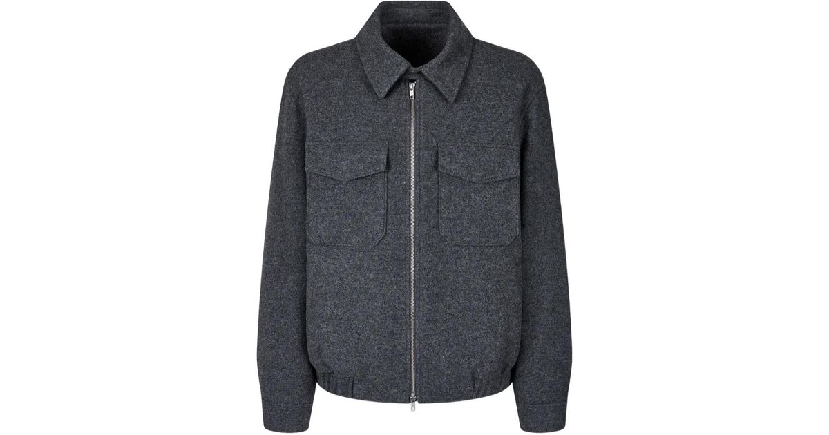 Studio Tomboy X Chest-Pocket Zip-Up Jacket in Black for Men | Lyst UK