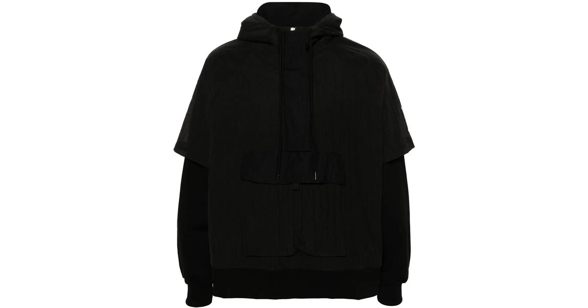 A_COLD_WALL* Overlay Crinkled Hoodie in Black for Men | Lyst