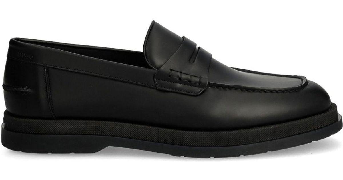 HUGO Chaol Loafers in Black for Men | Lyst