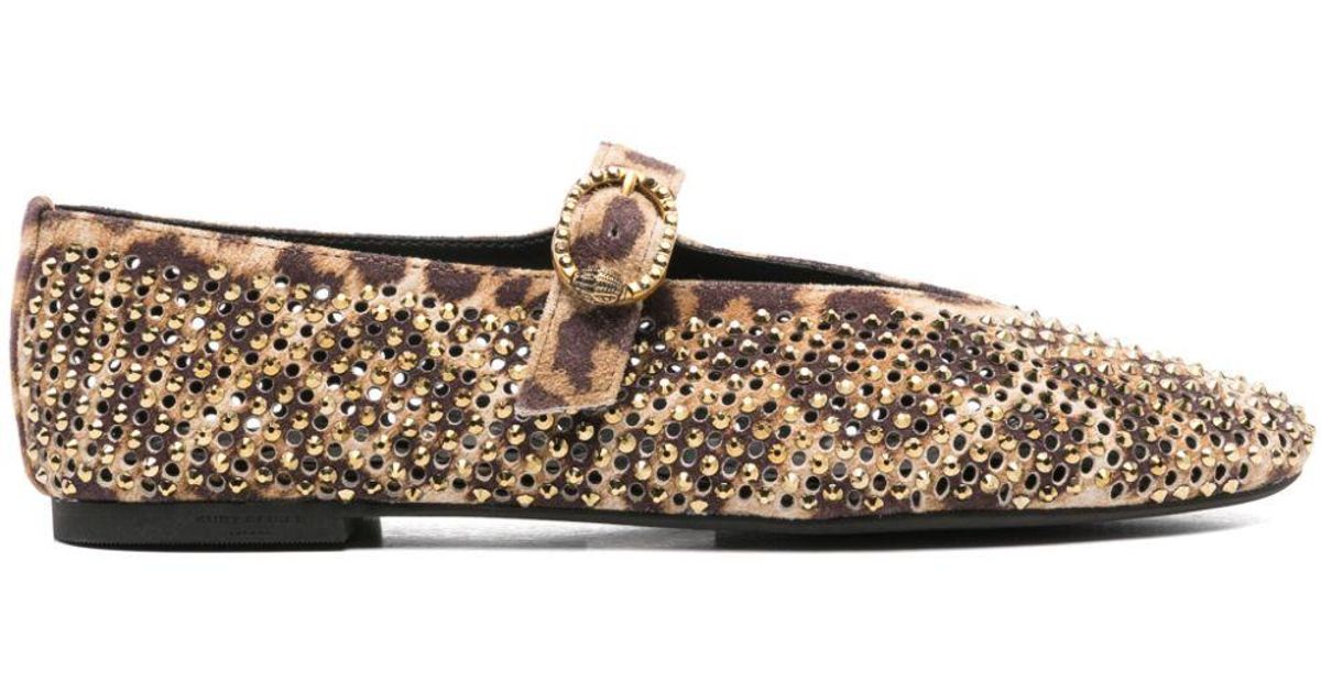 Kurt Geiger Mayfair Ballet Flats in White | Lyst