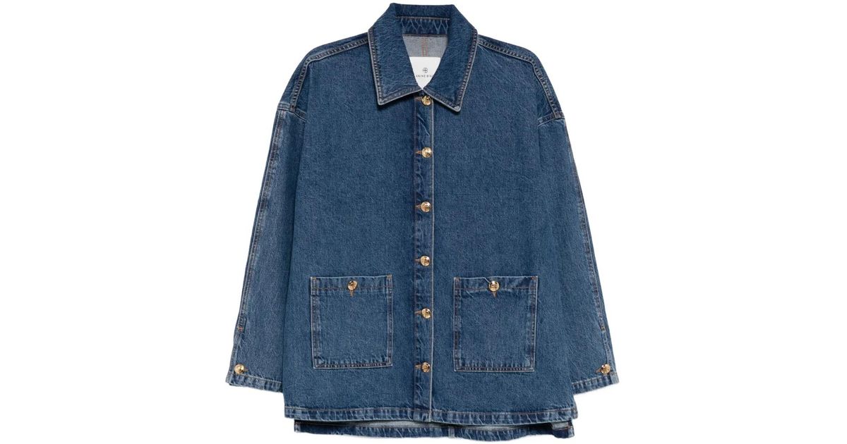 Anine Bing Luca Denim Jacket in Blue | Lyst UK