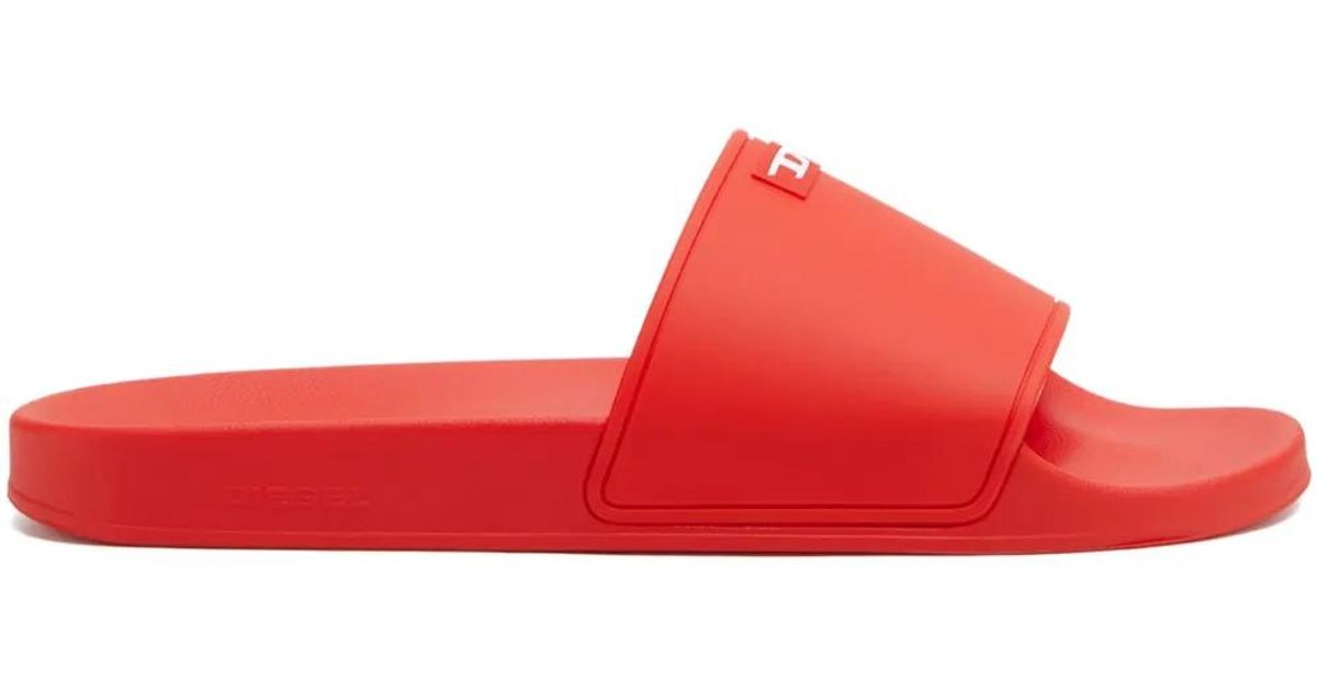 DIESEL Sa-Swim Slides in Red for Men | Lyst