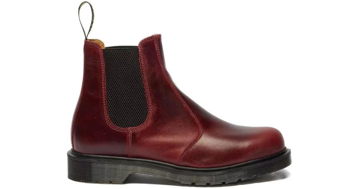 Dr. Martens Leather Chelsea Boots in Red for Men | Lyst UK