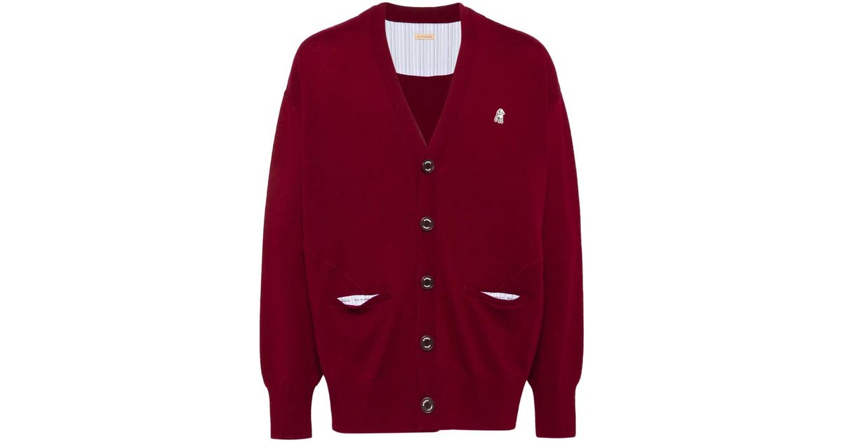 Undercover Sheep Patch Cardigan in Red for Men | Lyst