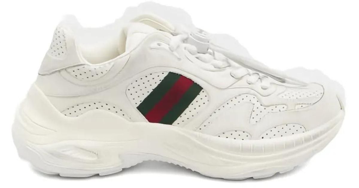 Gucci 2.0 Leather Sneakers in White | Lyst UK