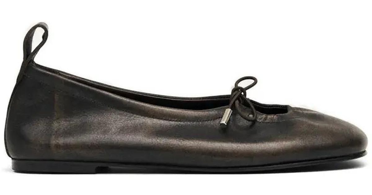 Alohas Rosalind Tie Detail Ballet Flats in Black | Lyst