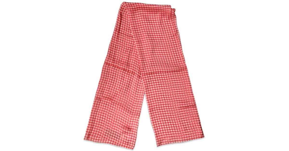 Dolce & Gabbana Check-Pattern Silk Scarf in Red for Men | Lyst UK