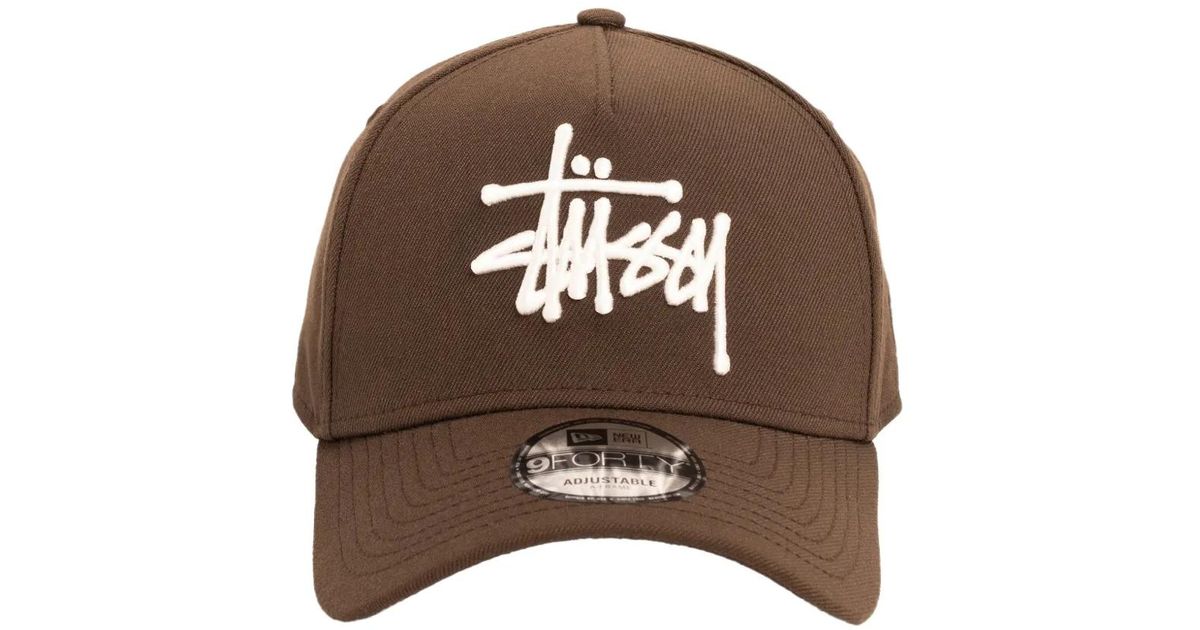 Stussy New Era Snapback Basic Hat in Brown | Lyst UK