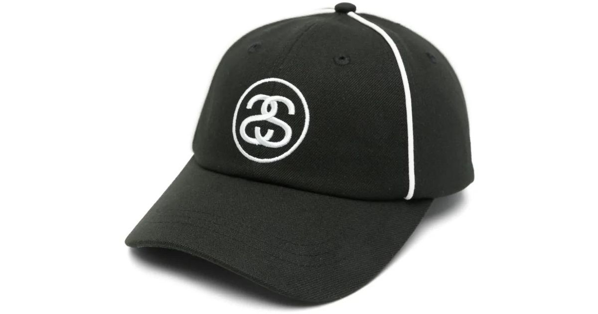 Stussy Lp Piping Cap in Black for Men | Lyst