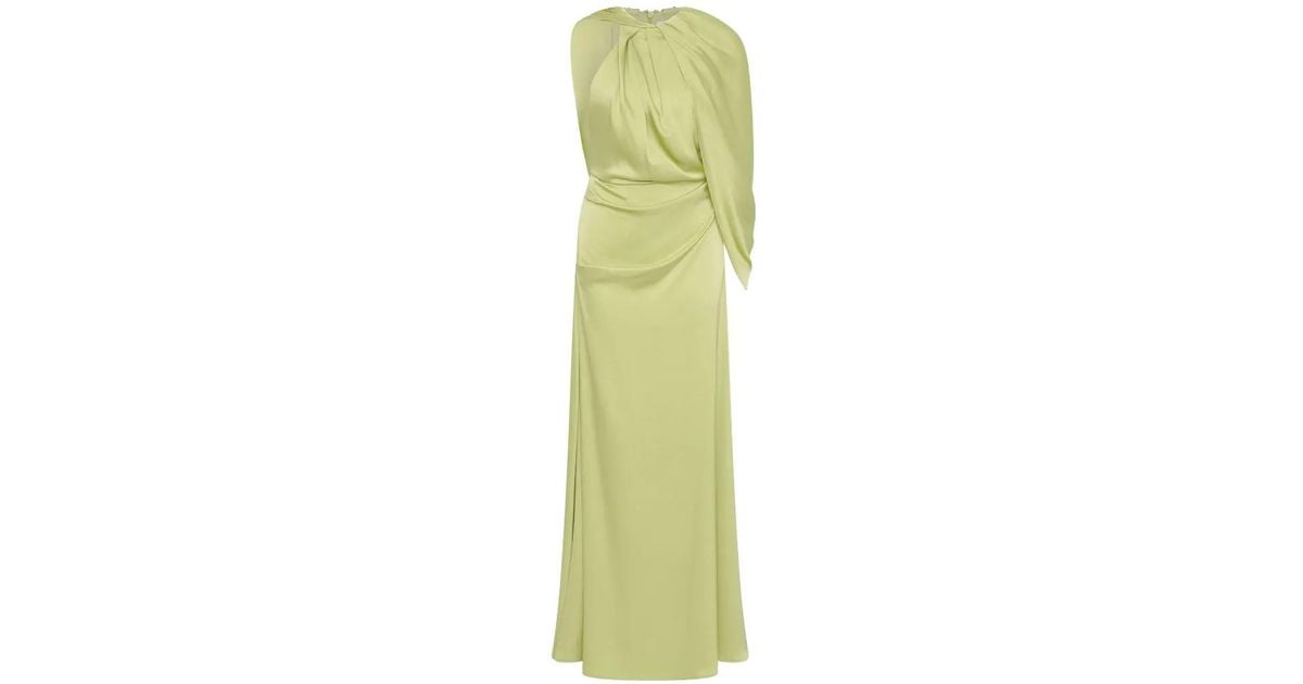 Rachel Gilbert Hallie Twisted Draped Gown in Green | Lyst UK