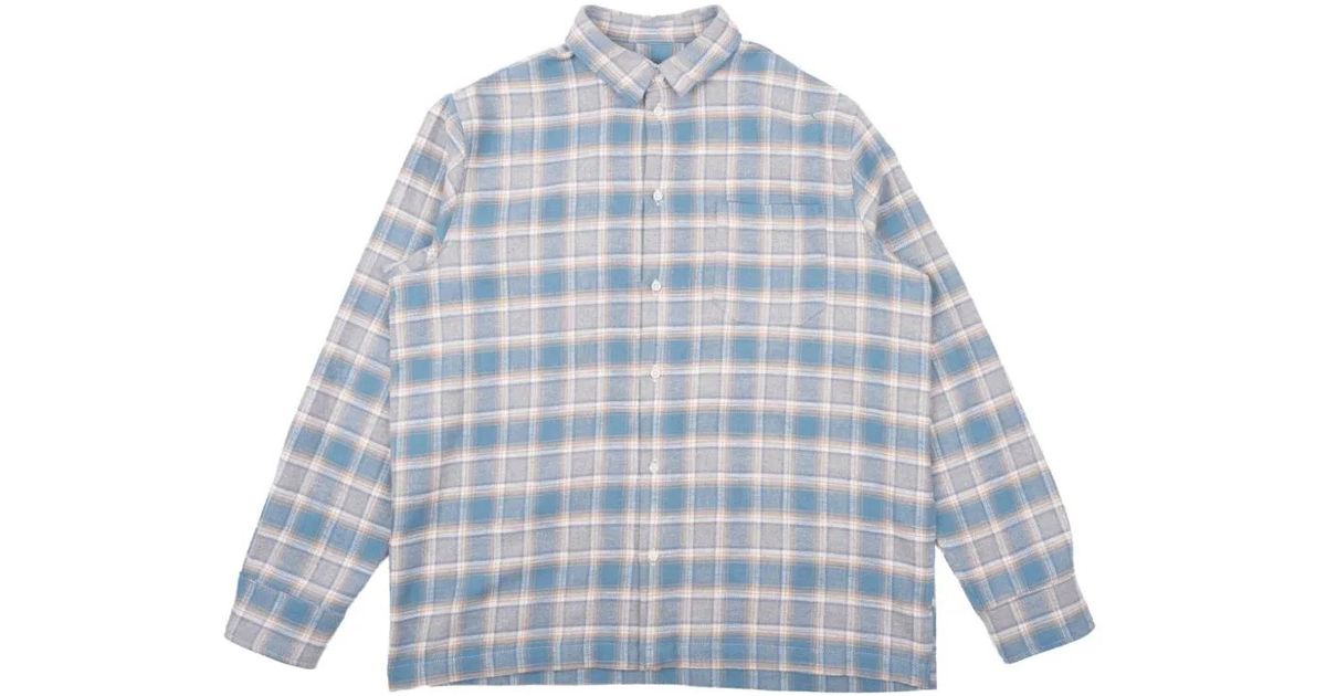 Naked & Famous True Shirt Plaid Pocket Shirt in Blue for Men | Lyst UK
