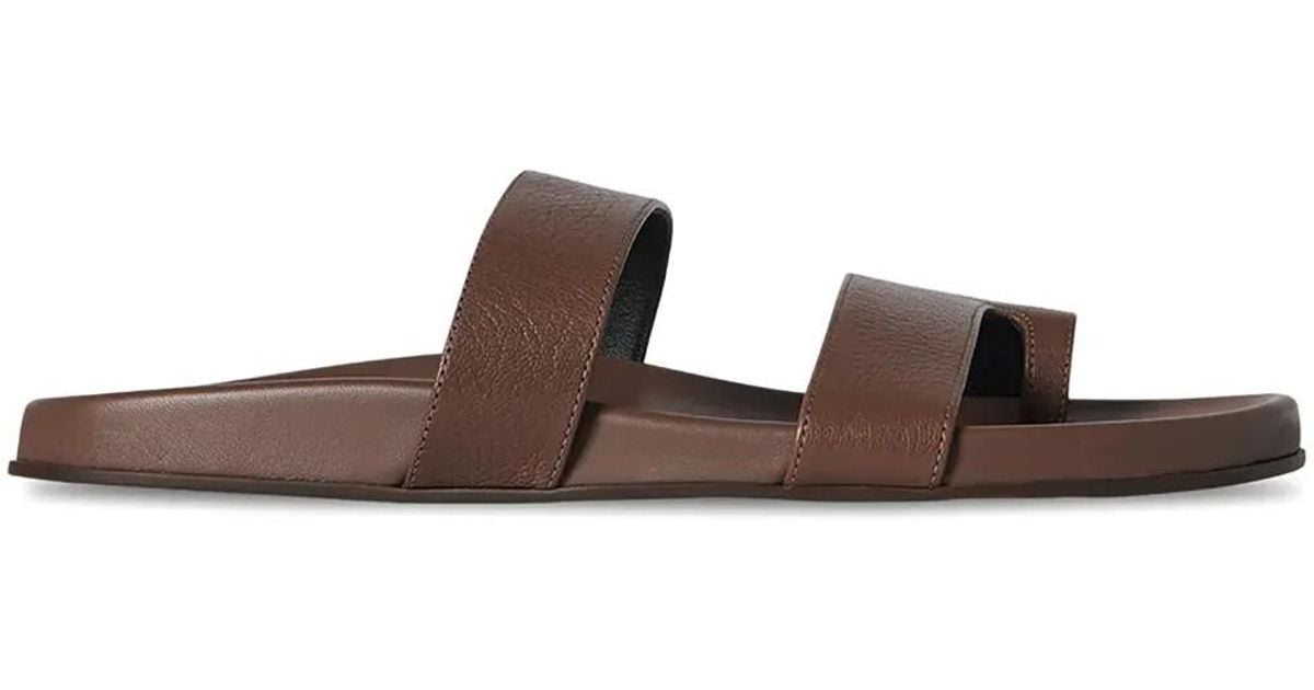The Row Hugh Slides in Brown | Lyst UK