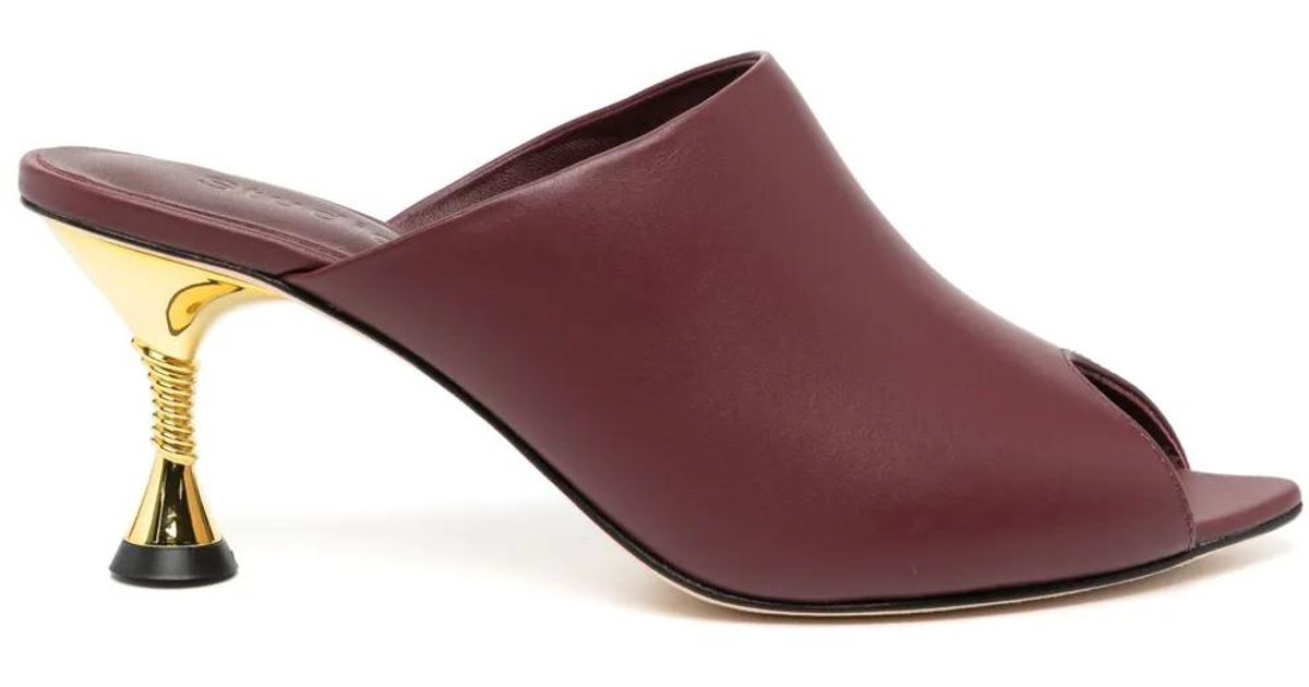 STUDIO AMELIA 70Mm Helix Sandals in Brown | Lyst