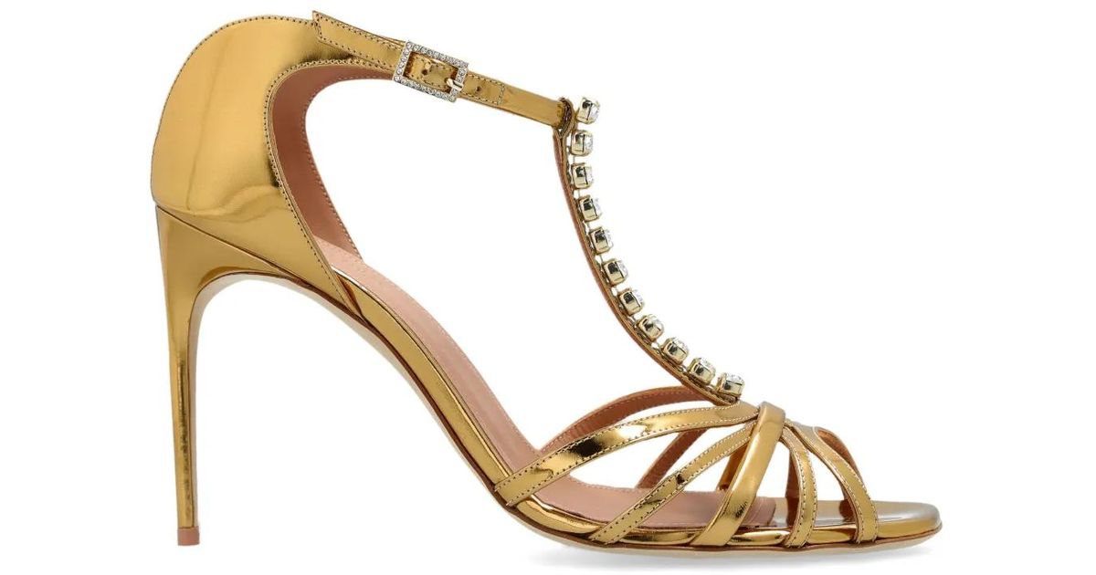 Malone Souliers 90Mm Erika Sandals in Metallic | Lyst