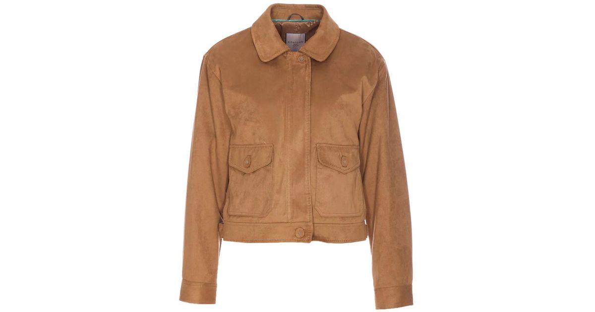 Urbancode Faux-Suede Jacket in Brown | Lyst