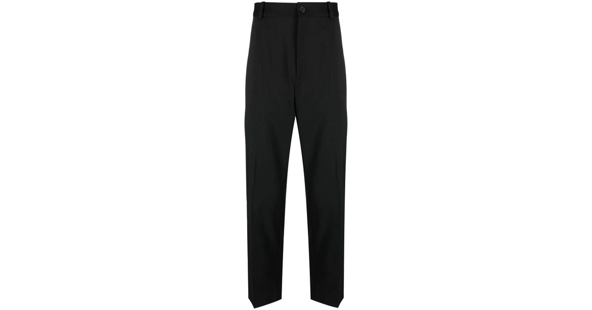Han Kjobenhavn Mid-Rise Tailored-Cut Trousers in Black for Men | Lyst UK