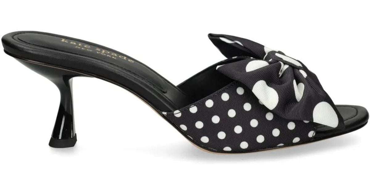 Kate Spade 65Mm Leather Sandals in Black | Lyst