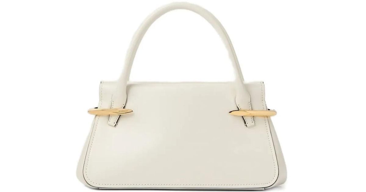 Givenchy Mini Pinch Leather Tote Bag in White | Lyst