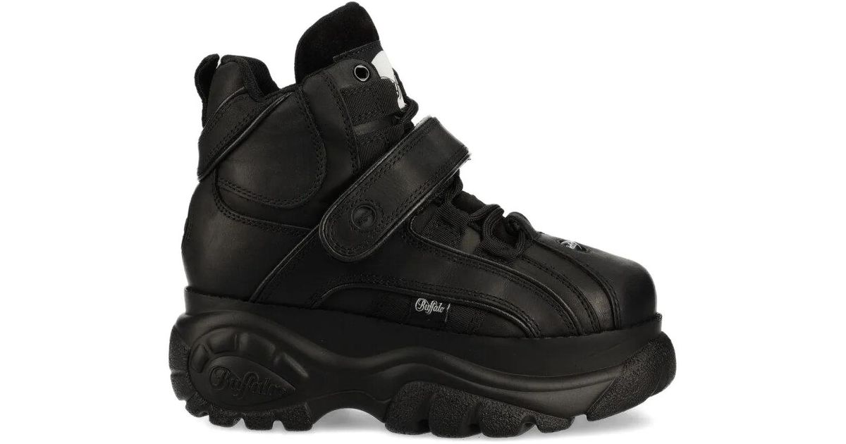 Buffalo Classic High Chunky Sneakers in Black | Lyst
