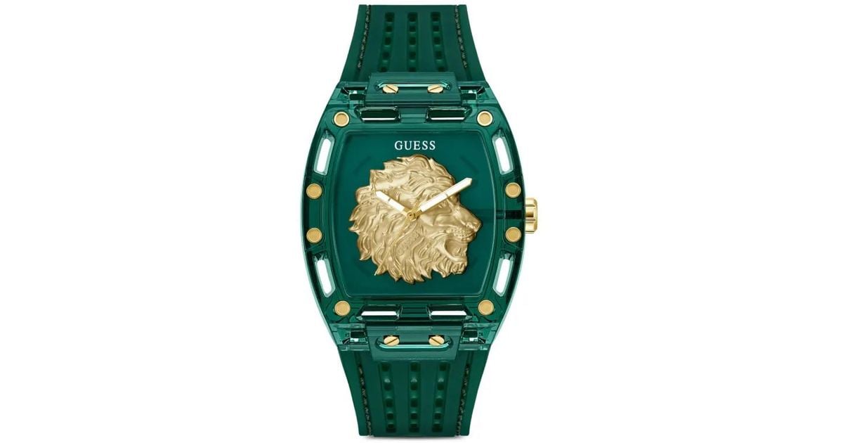 Guess Lion Head 42Mm in Green for Men | Lyst