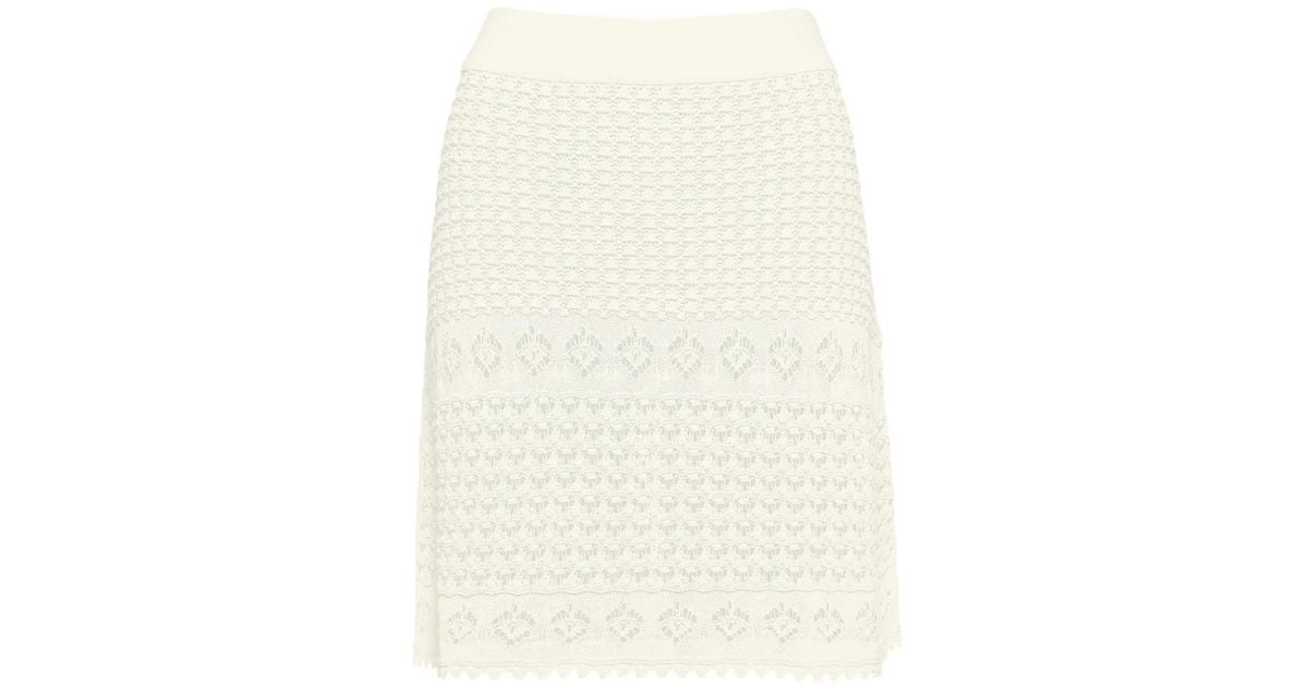 Eres Angela Crocheted Mini Skirt in White | Lyst