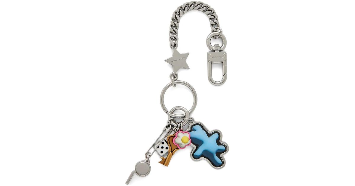 Marc Jacobs Charm Key Holder in White | Lyst