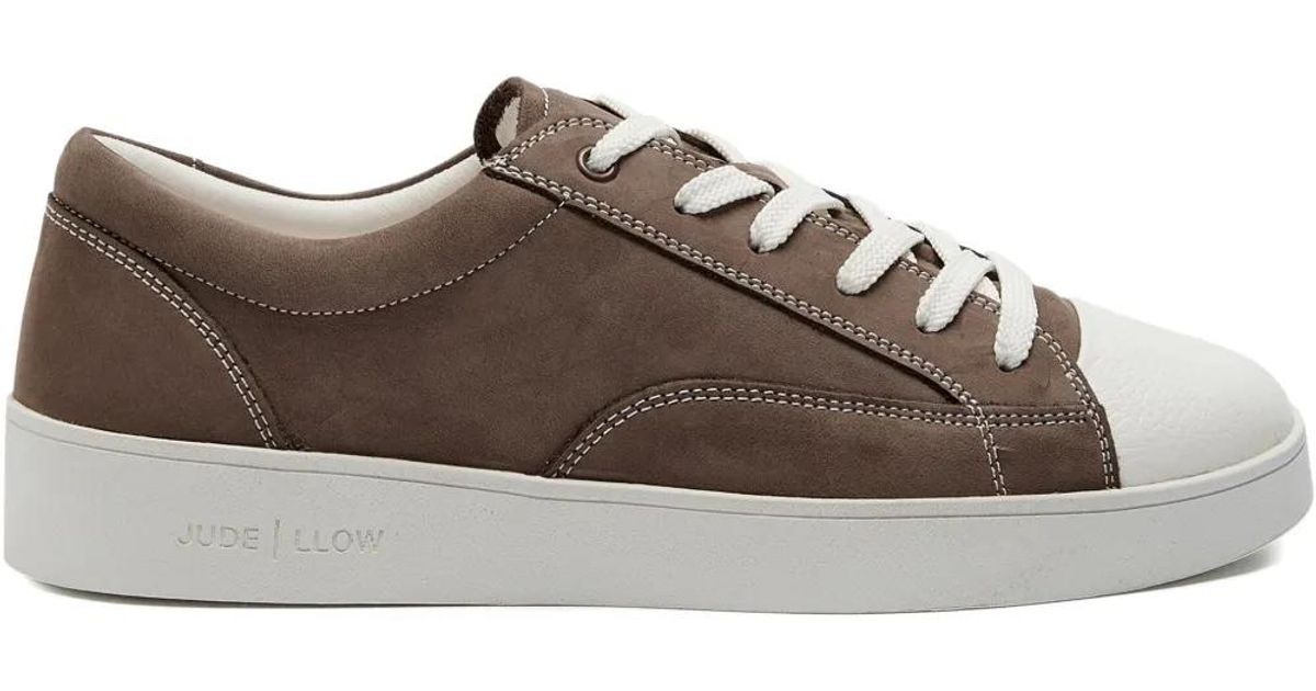Jude Llow Nubuck-Leather Low-Top Sneakers in Brown for Men | Lyst