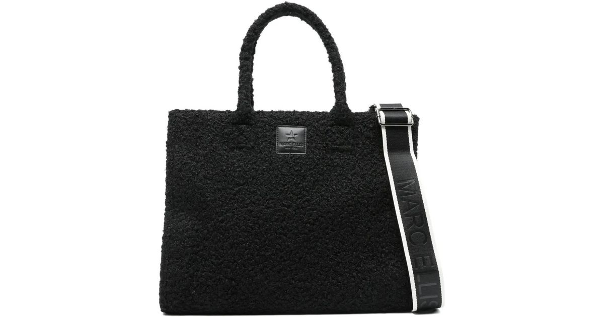 Marc Ellis Faux-Fur Cross Body Bag in Black | Lyst UK