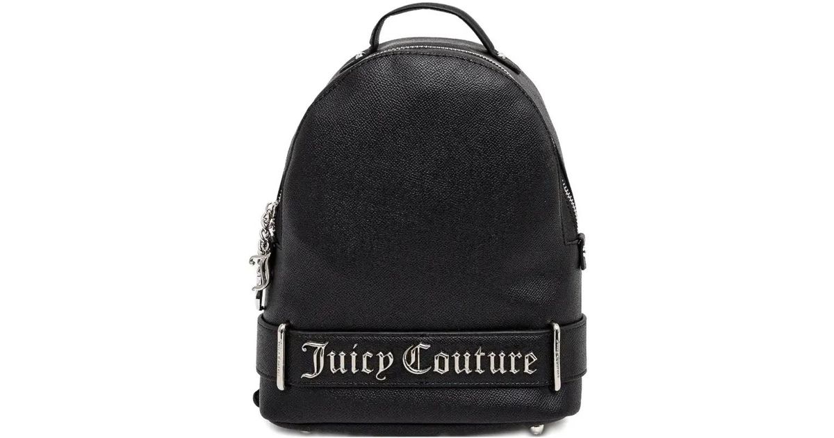 Juicy Couture Logo-Lettering Backpack in Black | Lyst