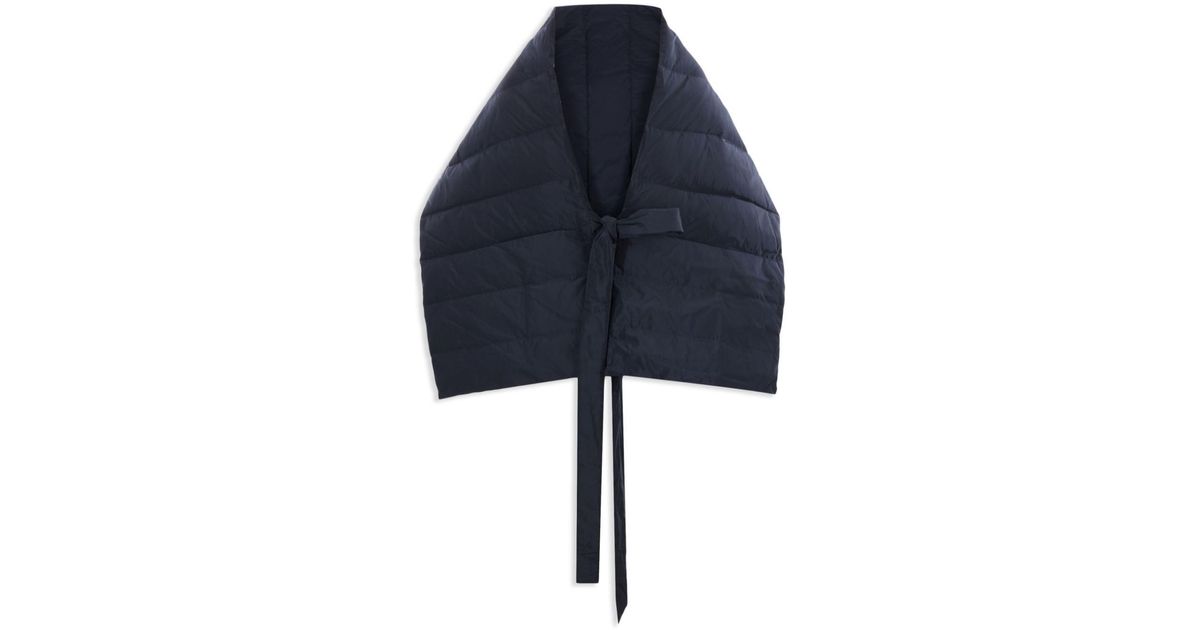 Aspesi Feather-Down Padded Scarf in Blue | Lyst UK
