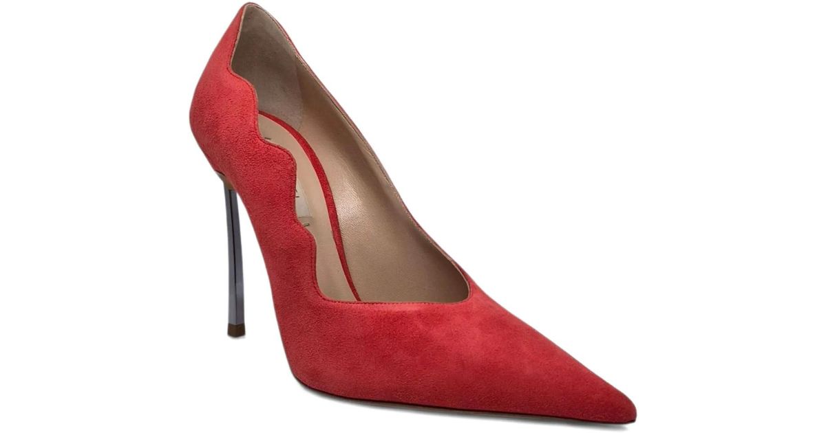 Casadei Scalloped Stiletto Pumps in Red | Lyst UK