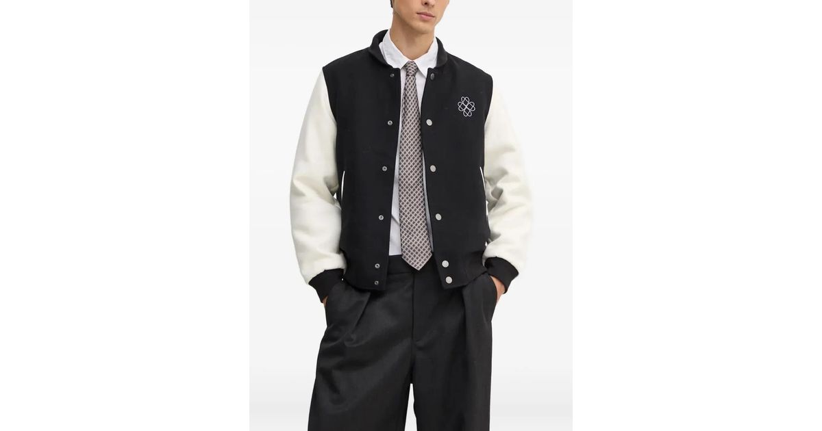 Benetton Button-Fastening Jacket in Black for Men | Lyst UK